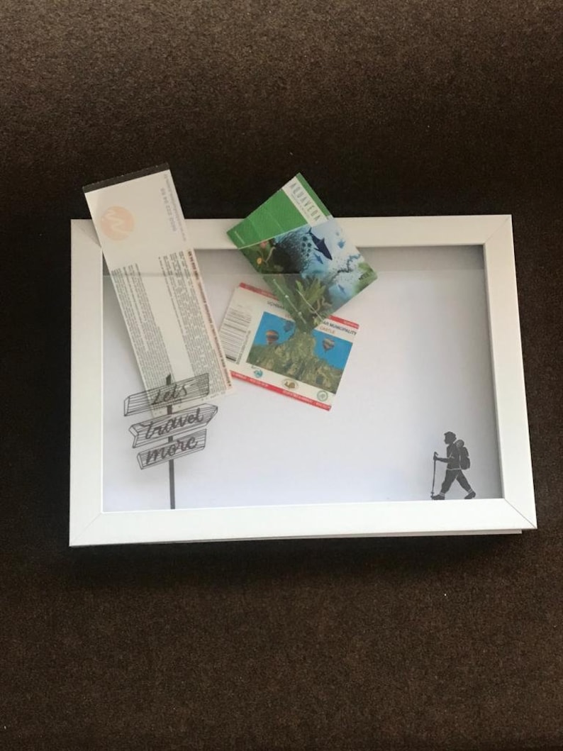 Personalized Travel Memory Box, Custom Acrylic Ticket Display, Couple ...