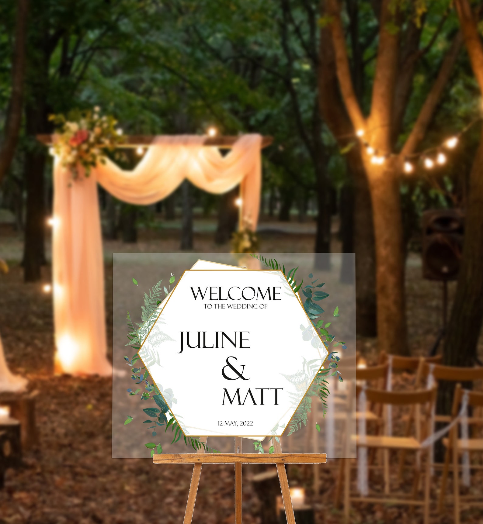 Clear Acrylic BOHO Welcome Sign Boho Wedding Welcome Sign - Etsy