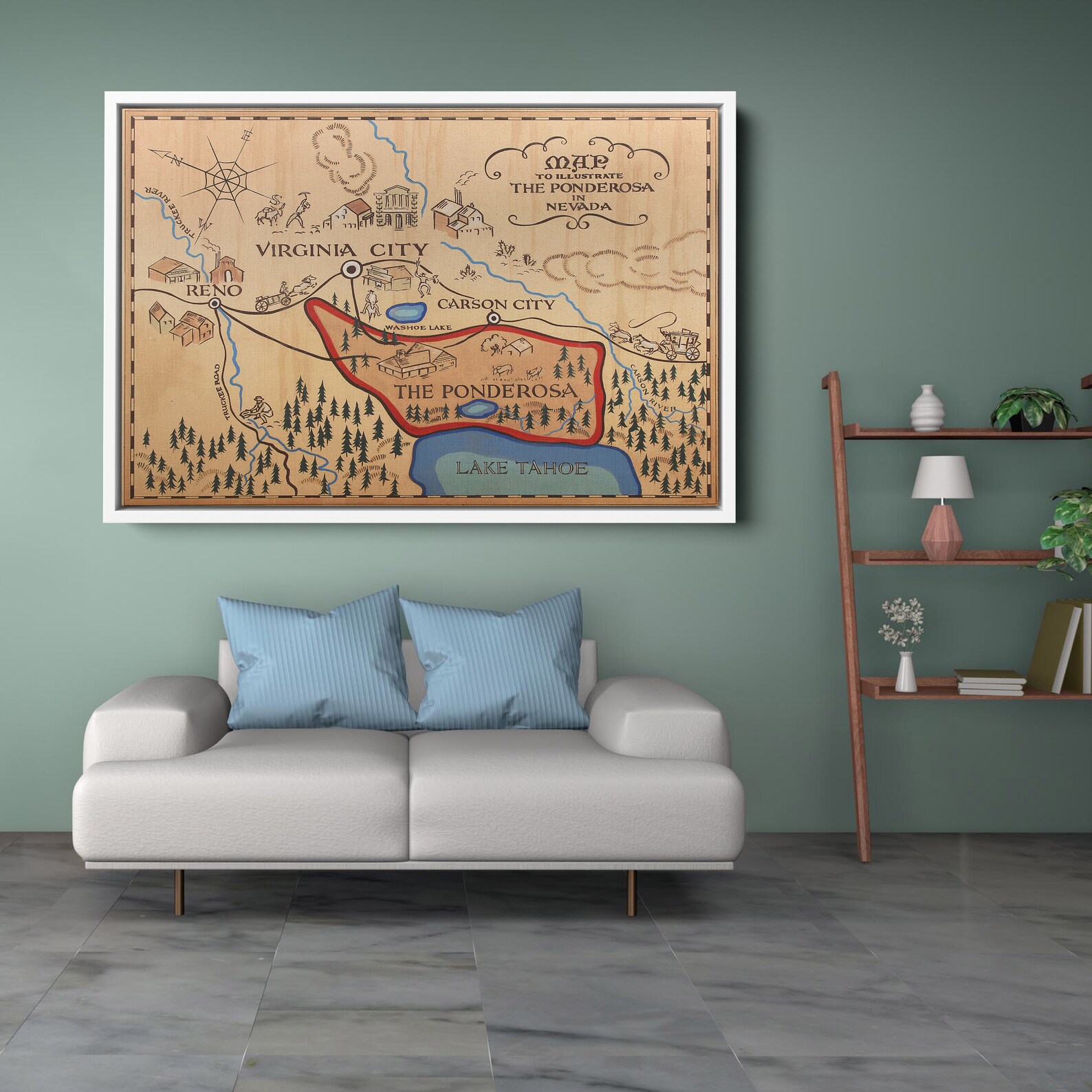 Movie Map Canvas Antique Map Artwork Best Movie Map Canvas - Etsy