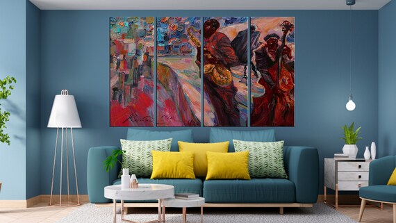 Abstract African Jazz Art Dancing People Jazz Poster Print - Etsy