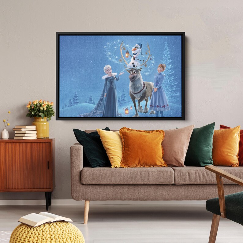 Frozen Queen Canvas Elsa Poster Disney Princess Wall Art | Etsy