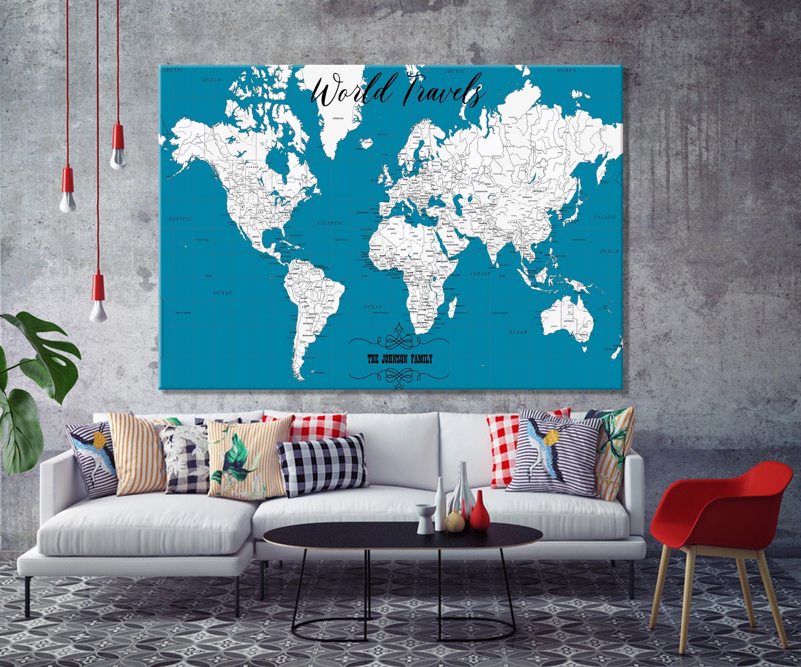 World Map Push Pin Map World Map Pin Board Personalize - Etsy