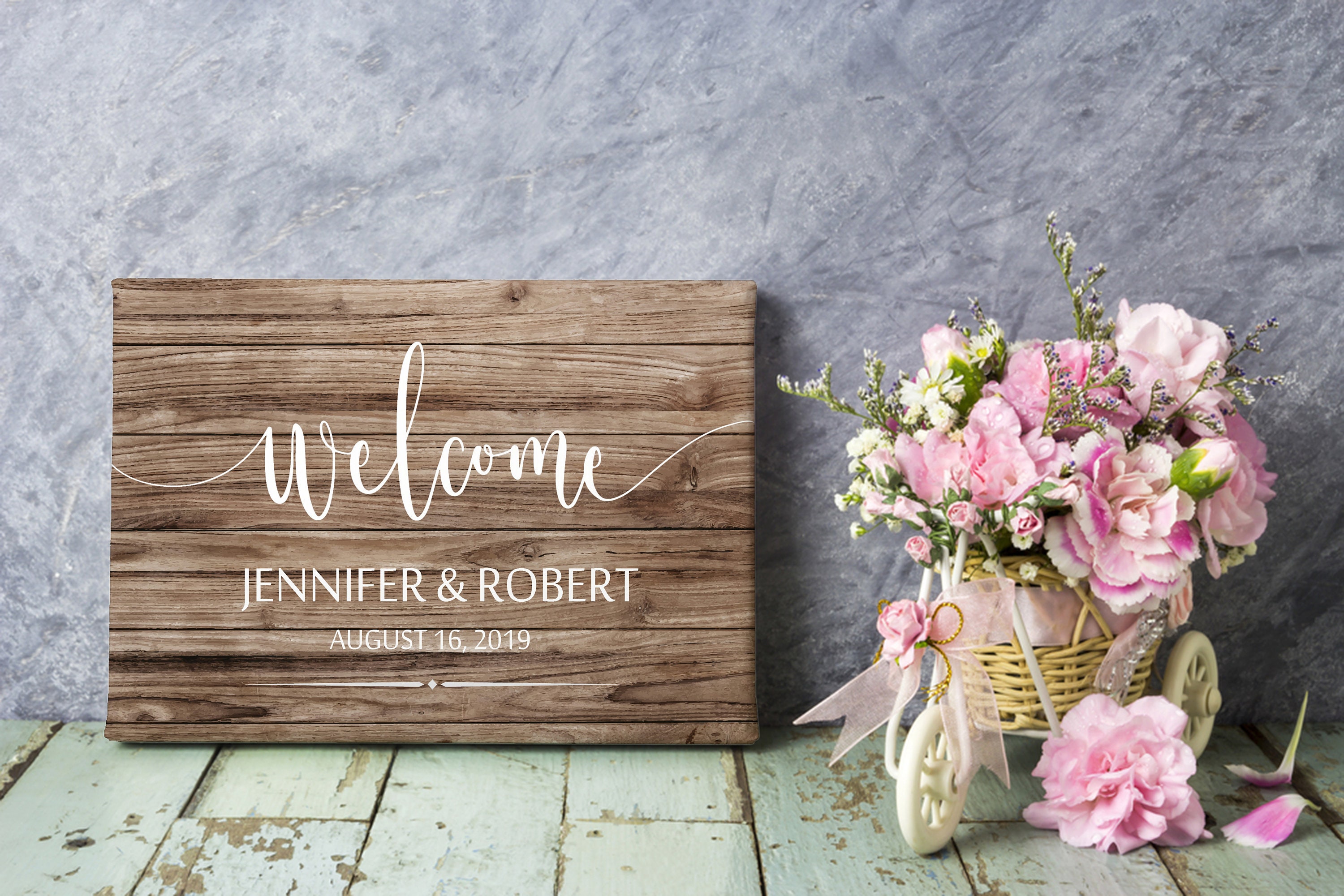 Rustic Wedding Welcome Sign Canvas Rustic Wedding Sign Welcome - Etsy