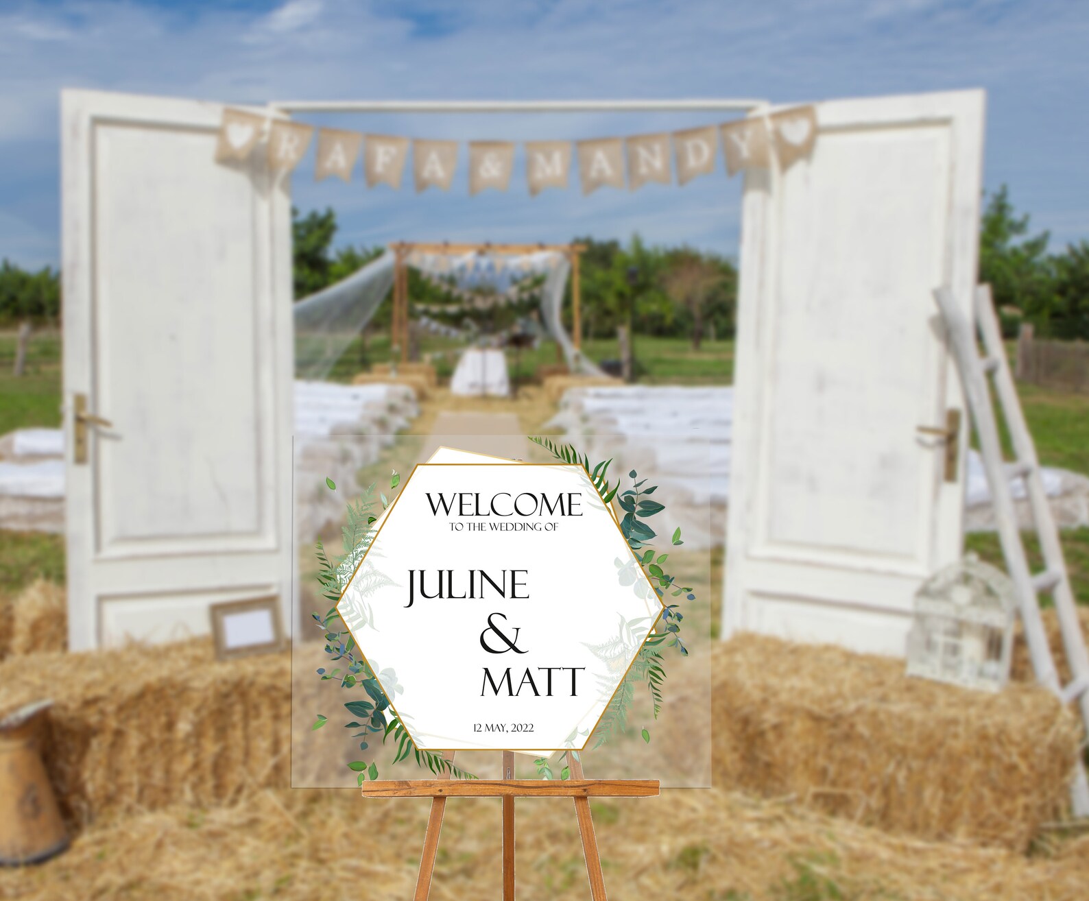 Clear Acrylic BOHO Welcome Sign Boho Wedding Welcome Sign - Etsy