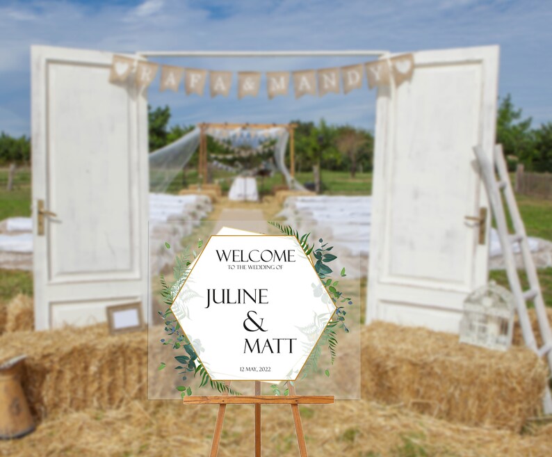 Clear Acrylic BOHO Welcome Sign Boho Wedding Welcome Sign - Etsy