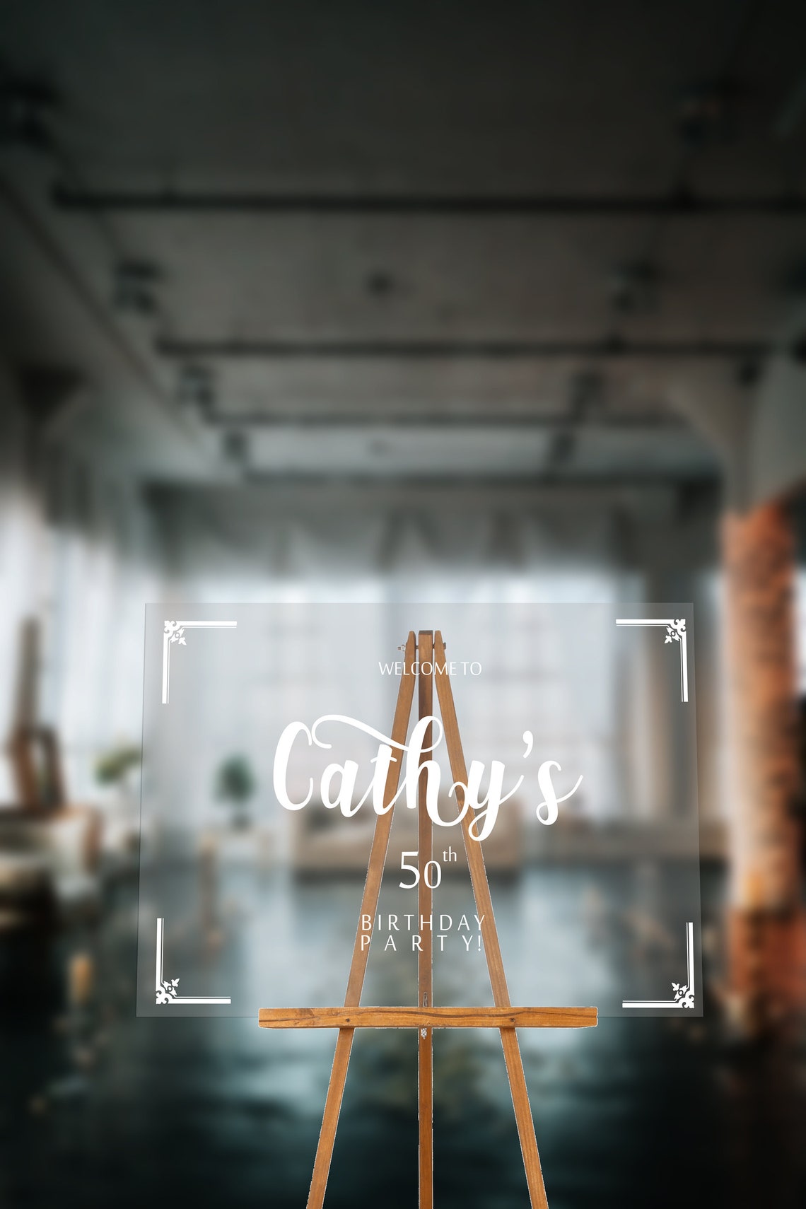 Clear Acrylic Welcome Sign Birthday Welcome Sign Custom - Etsy