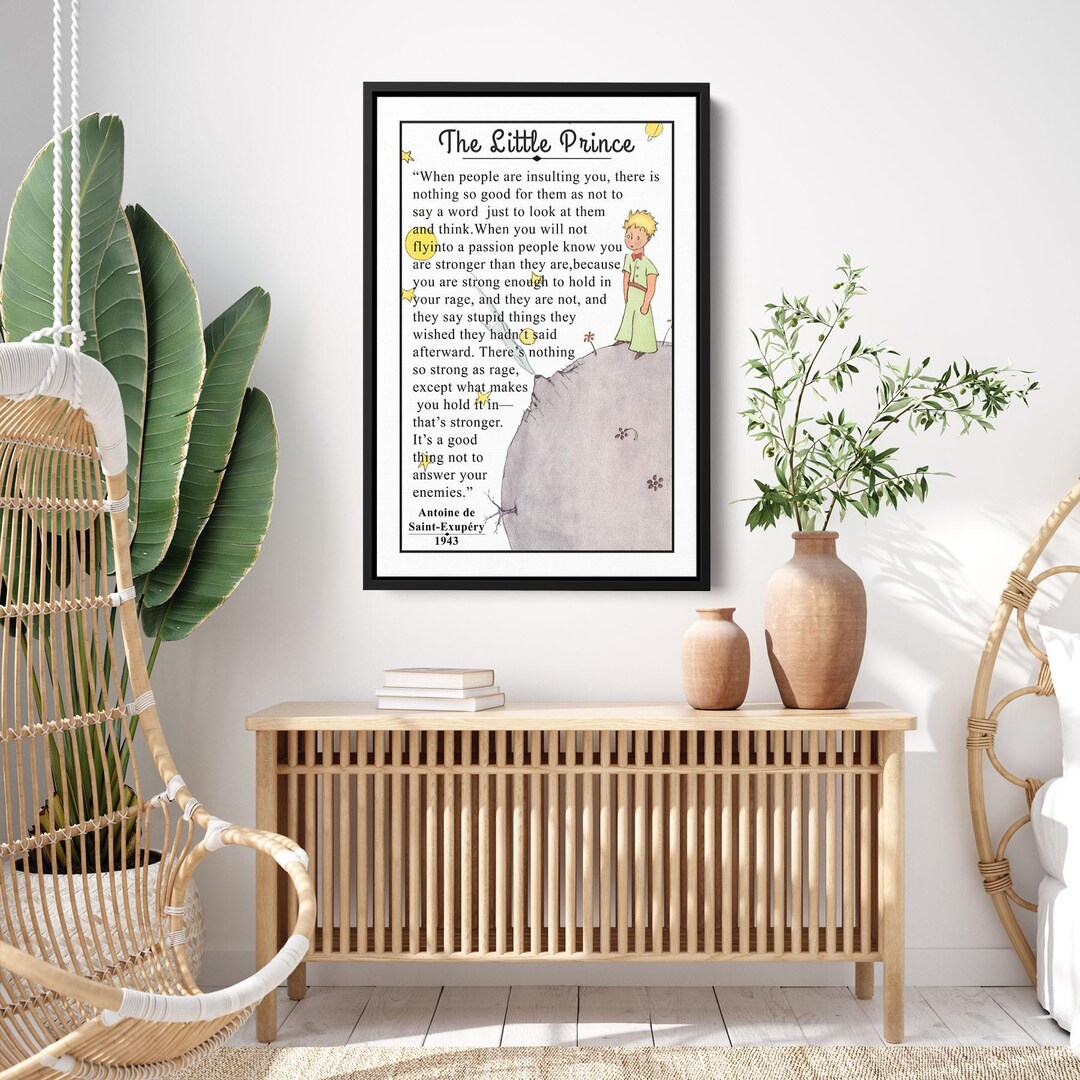 The Little Prince Book Page Wall Decor, Book Page Wall Art, Framed Book ...