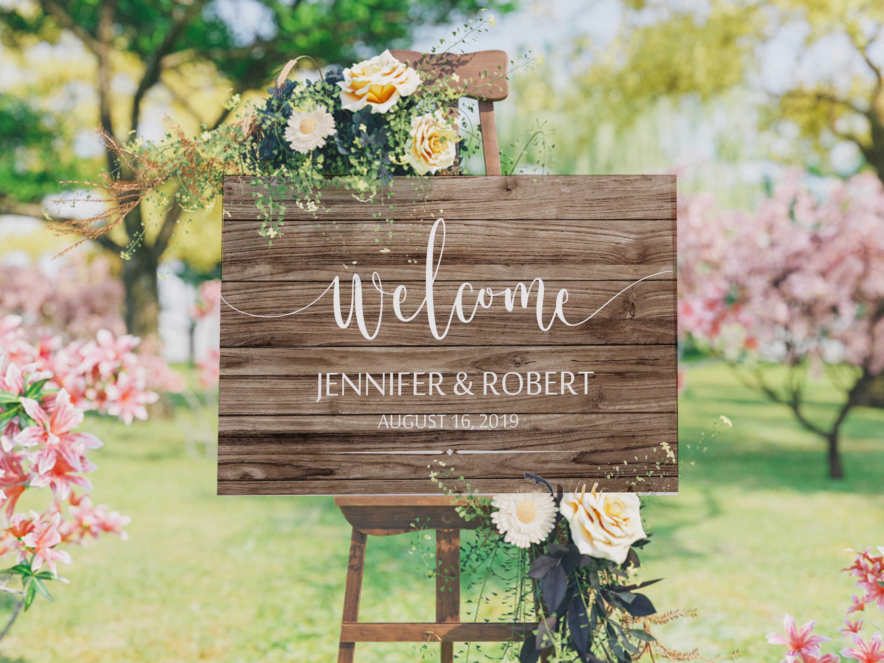 Rustic Wedding Welcome Sign Canvas Rustic Wedding Sign Welcome - Etsy