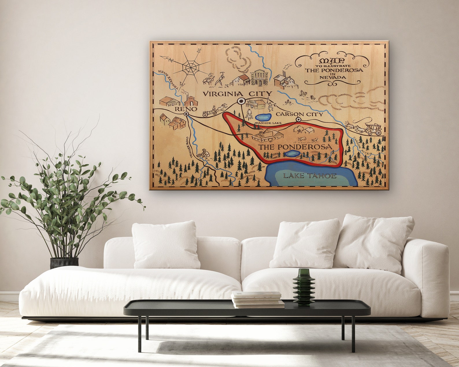 Movie Map Canvas Antique Map Artwork Best Movie Map Canvas - Etsy