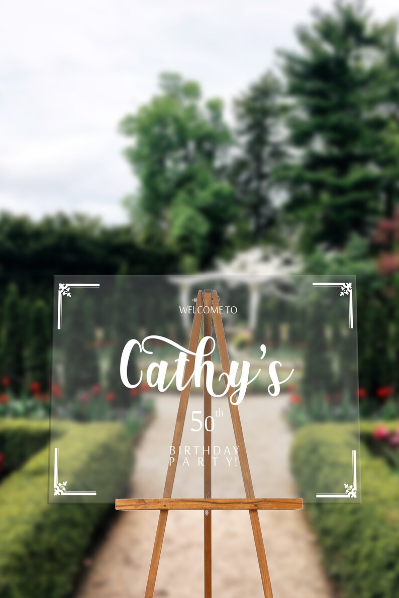 Clear Acrylic Welcome Sign Birthday Welcome Sign Custom - Etsy