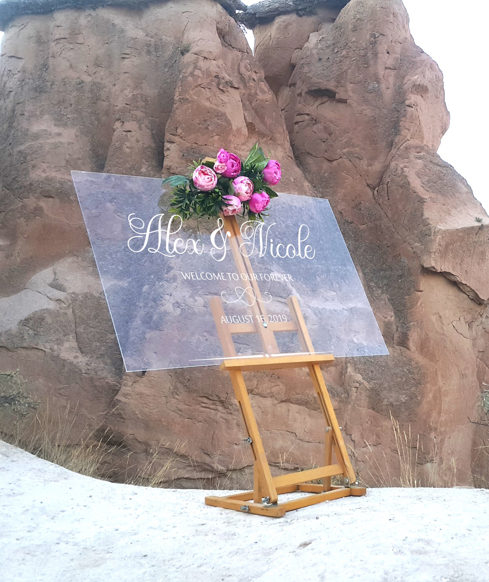 Wedding Welcome Sign Clear Acrylic Wedding Sign Modern | Etsy