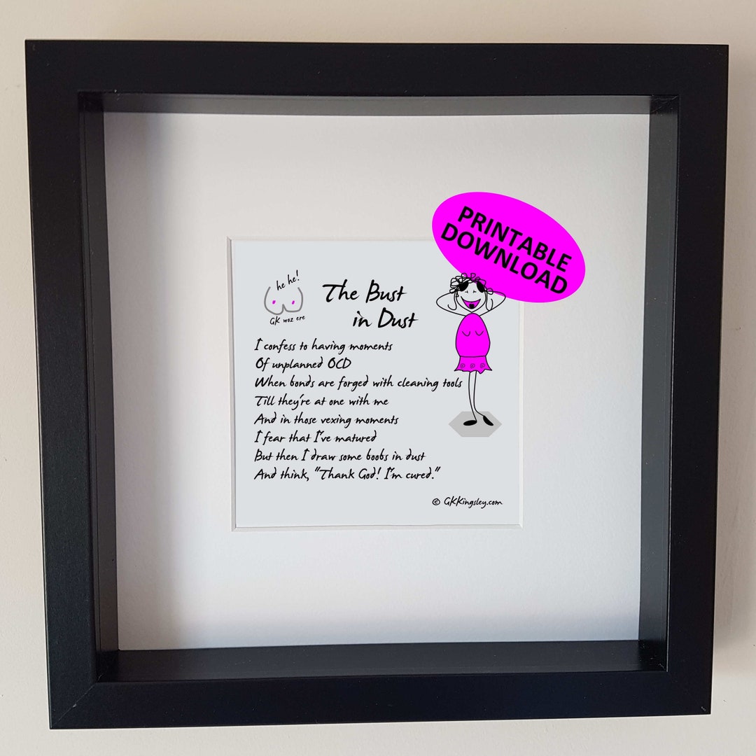 Printable Poem the Bust in Dust. FUN POEM for Digital - Etsy Canada