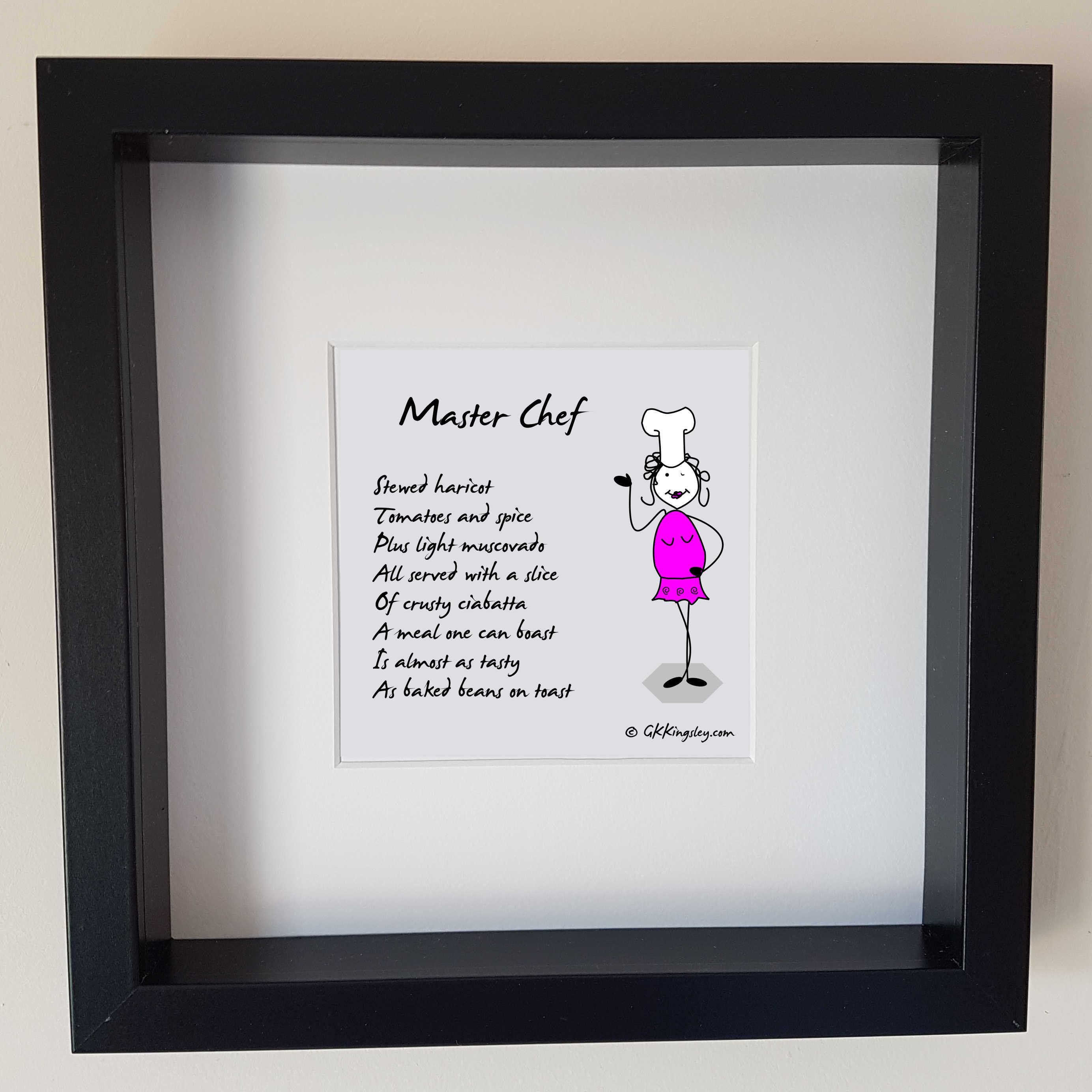 Poem Print Masterchef... Illustrated Poem unframed. - Etsy