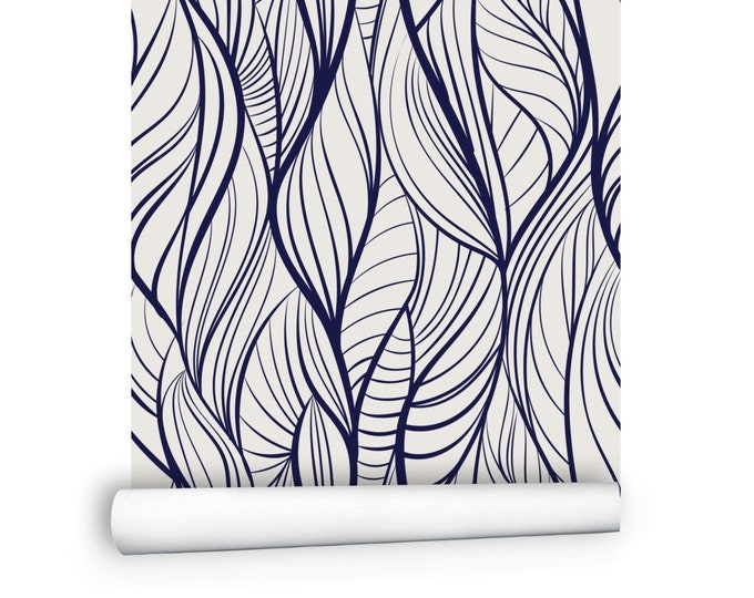 18-ft Wallpaper Roll Green Gold Leaves Wallpaper - Etsy