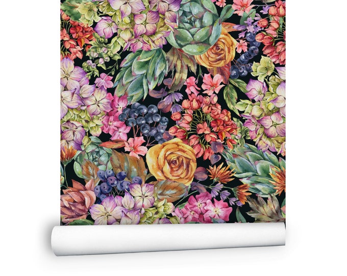 18-ft Wallpaper Roll Green Gold Leaves Wallpaper - Etsy