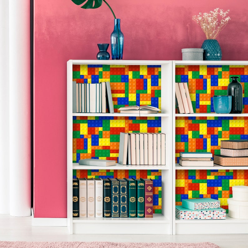 Colorful Blocks Wallpaper for Kids Boy Wallpaper Bright - Etsy