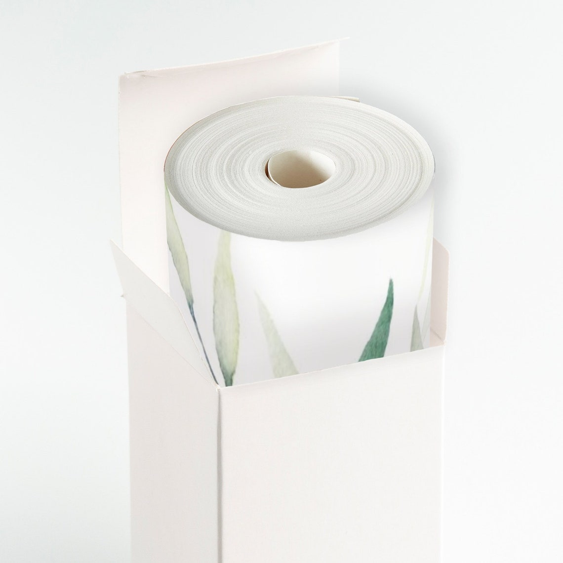 18-ft Wallpaper Roll Green Gold Leaves Wallpaper - Etsy