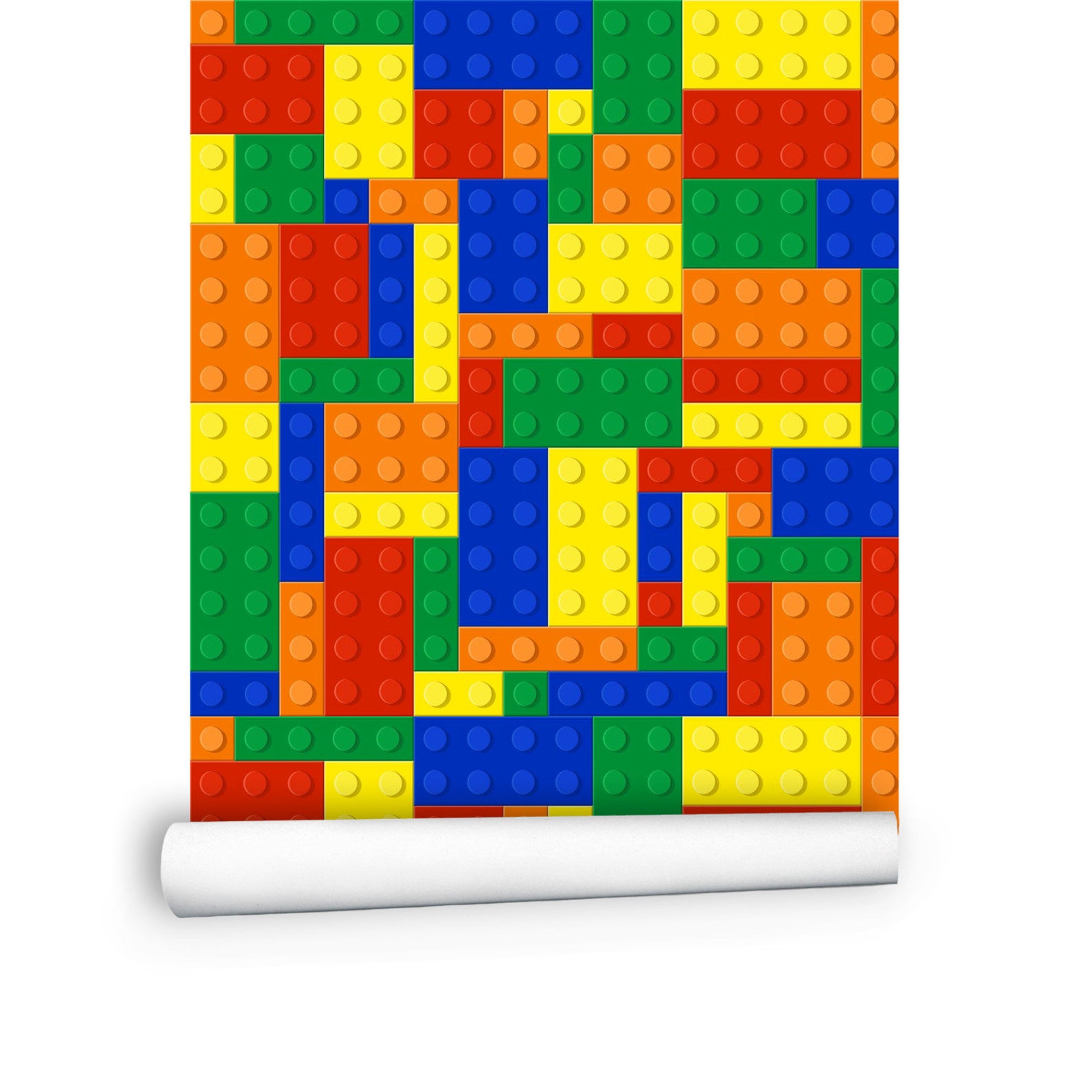 Colorful Blocks Wallpaper for Kids Boy Wallpaper Bright - Etsy