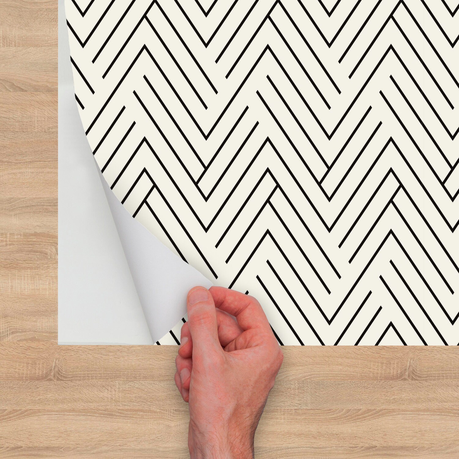 Geometric Wallpaper Chevron Wall Decor Herringbone - Etsy