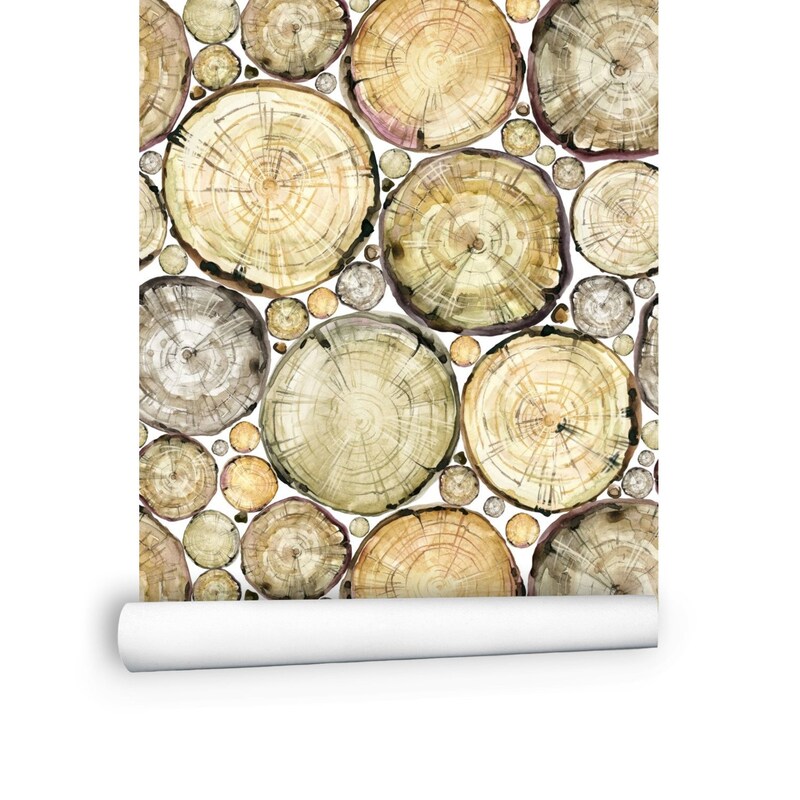 Logs Wallpaper - Etsy