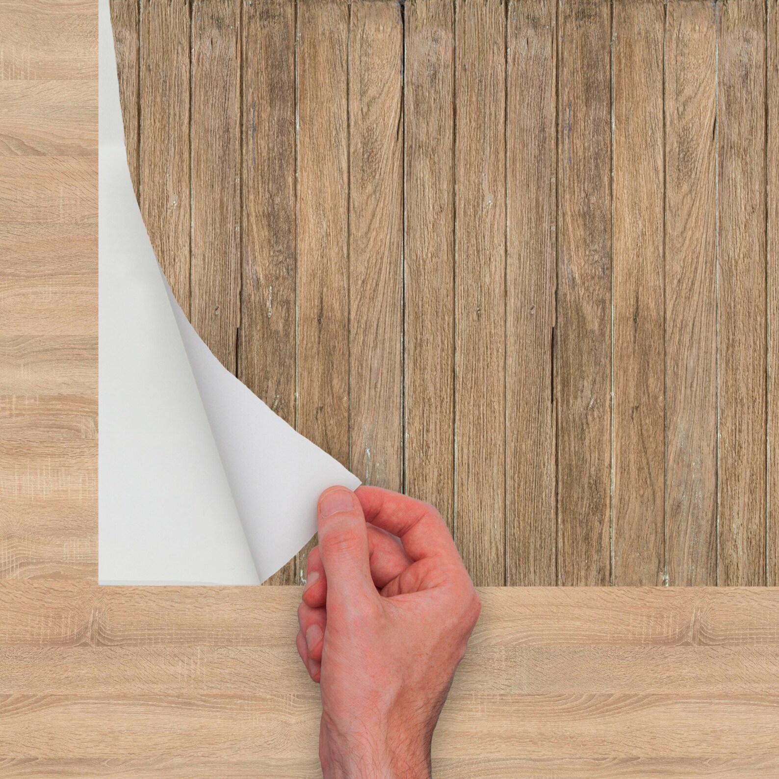 Temporary Wood Wallpaper Roll Rustic Wall Decor Brown | Etsy