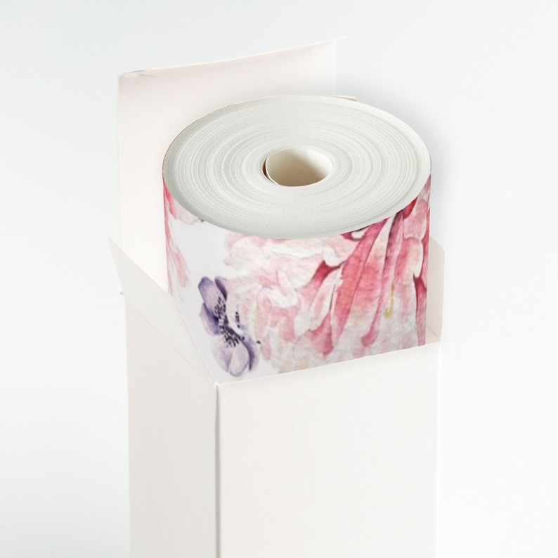 18-ft Wallpaper Roll Pink Floral Wallpaper Spring Large - Etsy