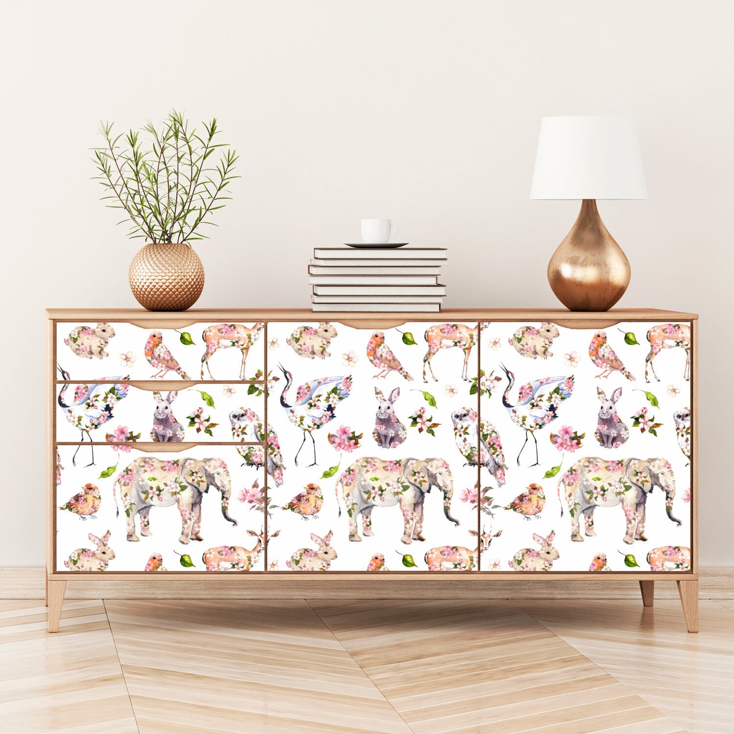 Animal Wallpaper Floral Wallpaper Bird Wallpaper Flower - Etsy