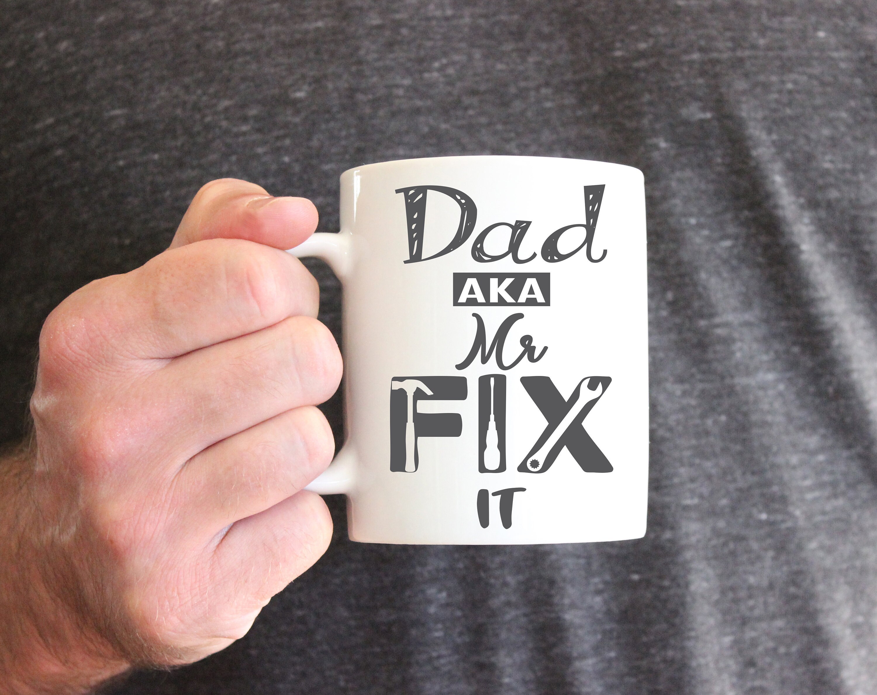 Personalised Mr Fix It mug. Great gift idea for DIY dad. | Etsy