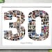 Number Photo Collage. Picture Collage. Collage of Photos. Photo Gift ...