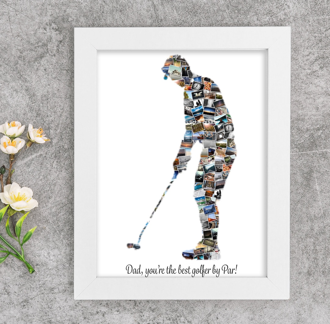 Golfer Photo Collage, Golf Gift, Photo Gift, Photo Collage, Golfing ...