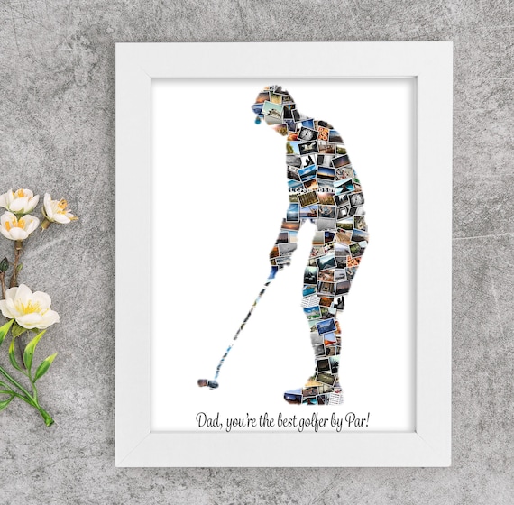 Golfer Photo Collage Golf Gift Photo Gift Photo Collage - Etsy