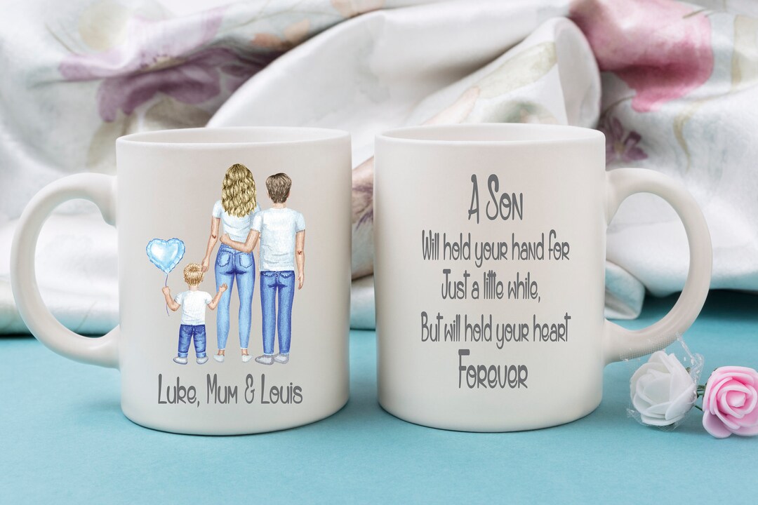 Personalized Family Mug, Custom Portrait Coffee Mug, Mother's Day Gift ...