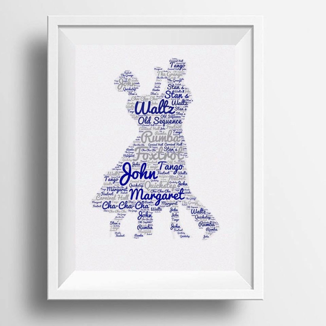 Digital Word Art, Print From Home, Ballroom Dancer Design, Ballroom ...