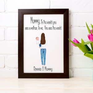 Personalised Mother and Children Print. Beautiful Mother's Print ...