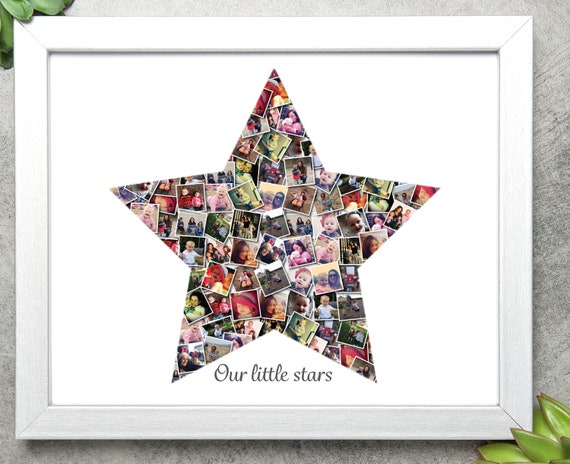 Star Shape Photo Collage. Picture Collage. Collage of Photos. | Etsy