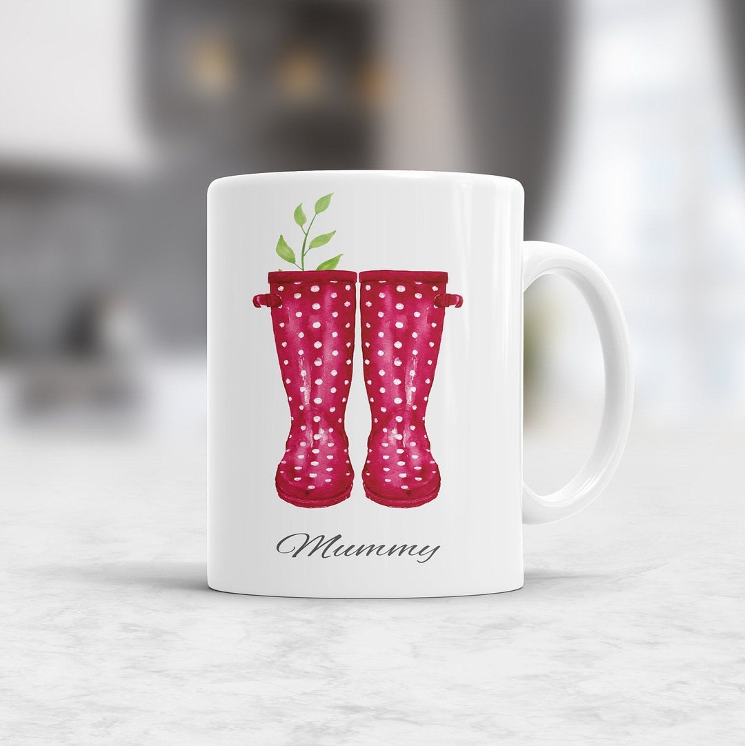 Personalised Welly Boot Mug: Custom Name Gift - Etsy