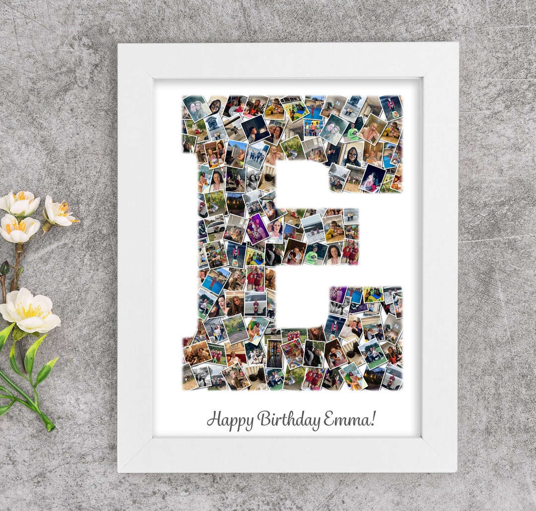 Letter Photo Collage. Picture Collage. Collage of Photos. Photo Gift ...
