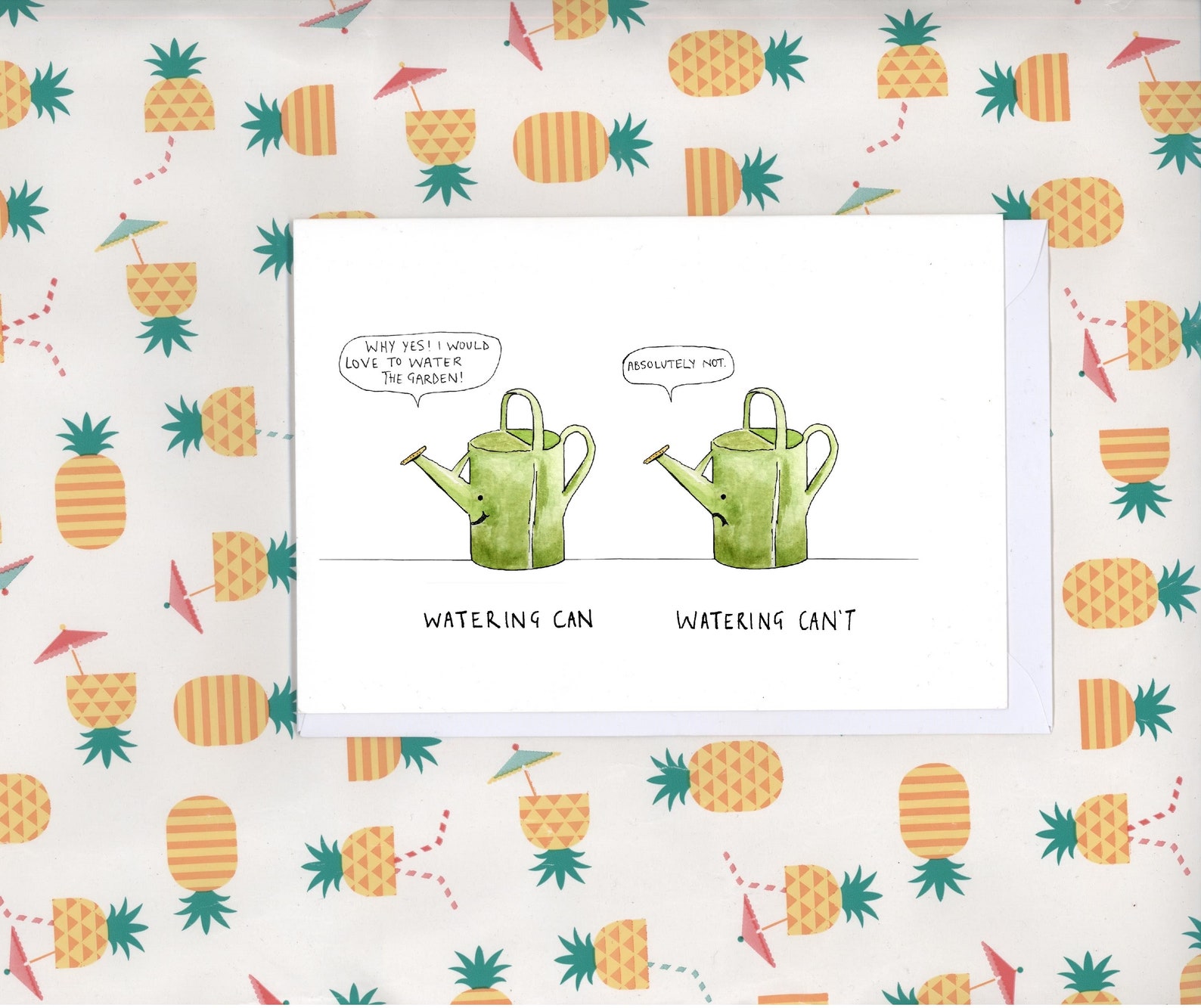 Watering Can Card | Blank Greeting Card | Gardener - Etsy