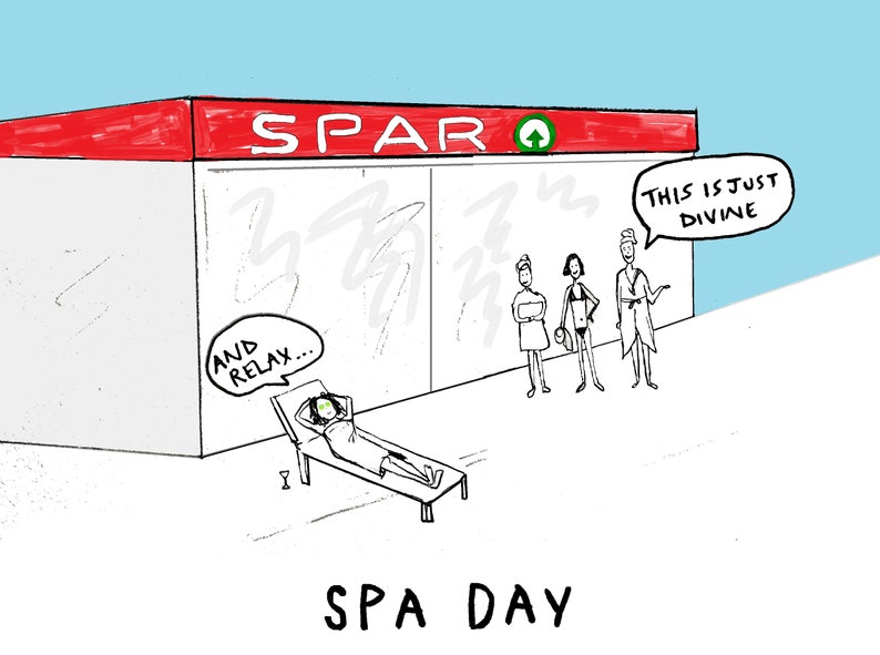 Spa Day Card || Blank Greeting Card || Funny Pun Humour - Etsy