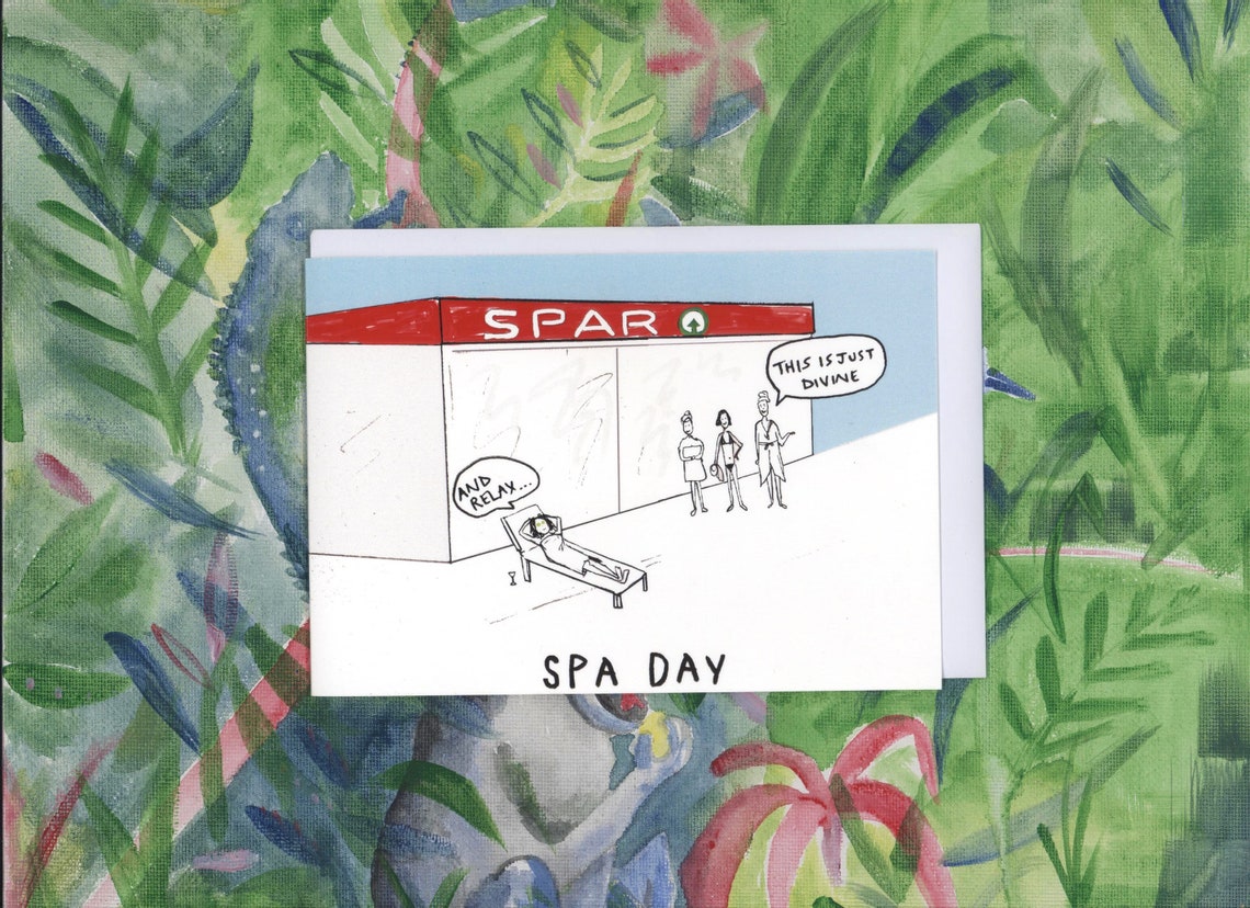 Spa Day Card || Blank Greeting Card || Funny Pun Humour - Etsy