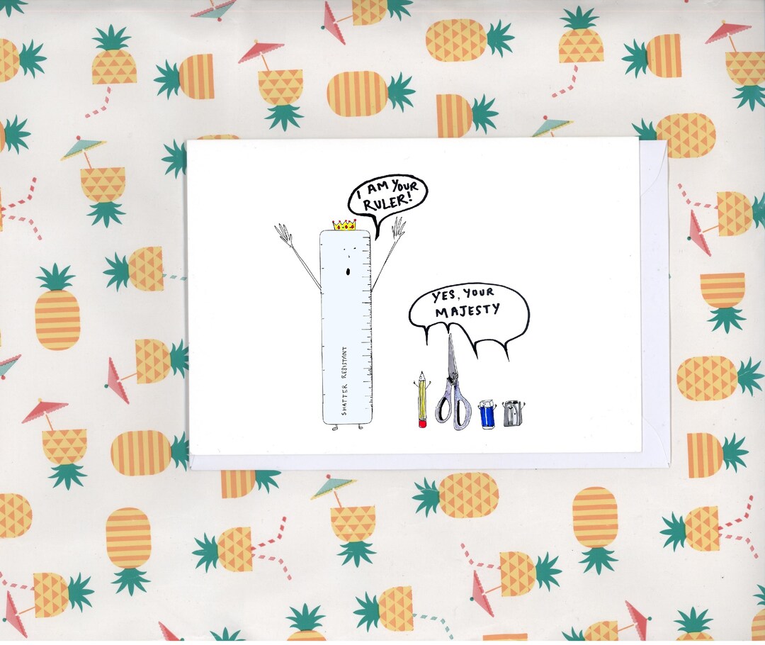 I Am Your Ruler Card || Blank Inside || Stationery - Etsy