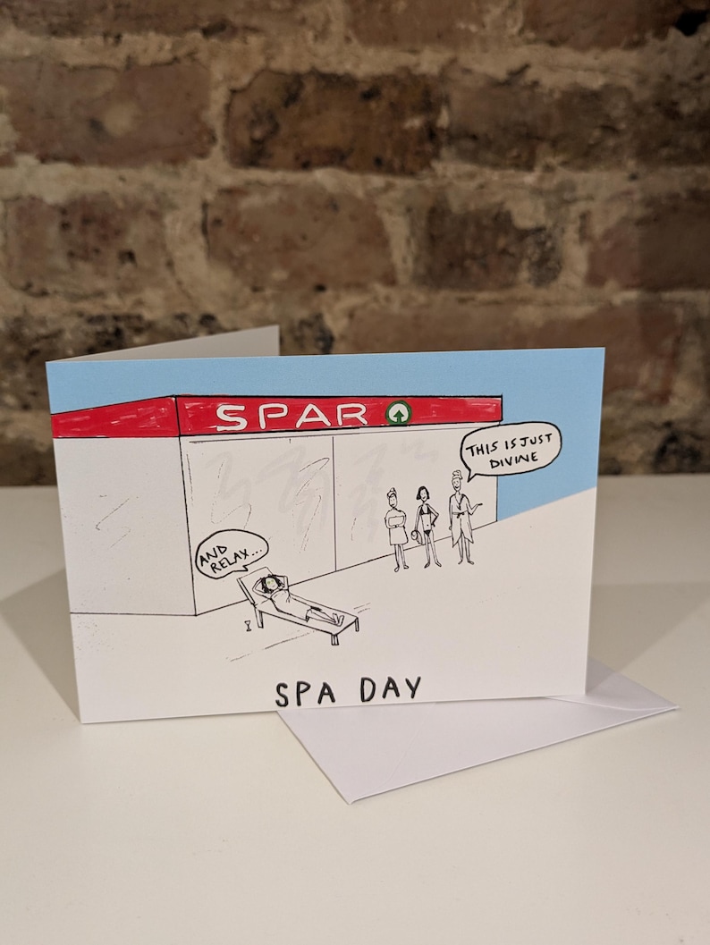 Spa Day Card || Blank Greeting Card || Funny Pun Humour - Etsy
