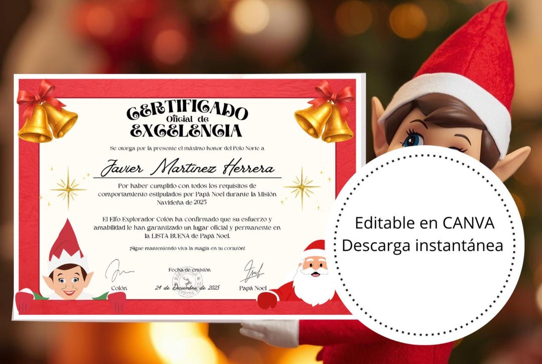 Official Elf Good Behavior Certificate. Elf on the Shelf. Good List ...