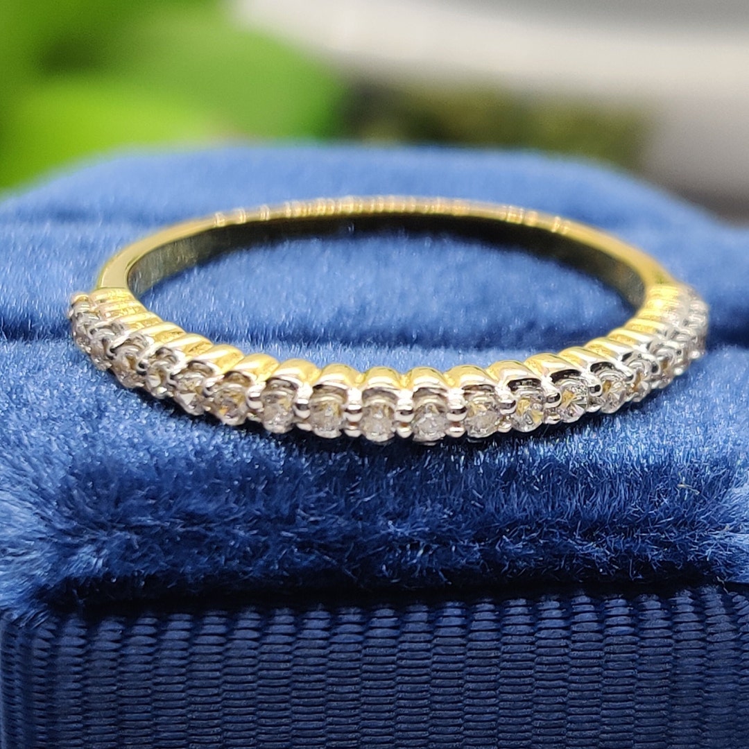 Lab Grown Diamond Wedding Band Ronde Geslepen Ring Eternity Band ...