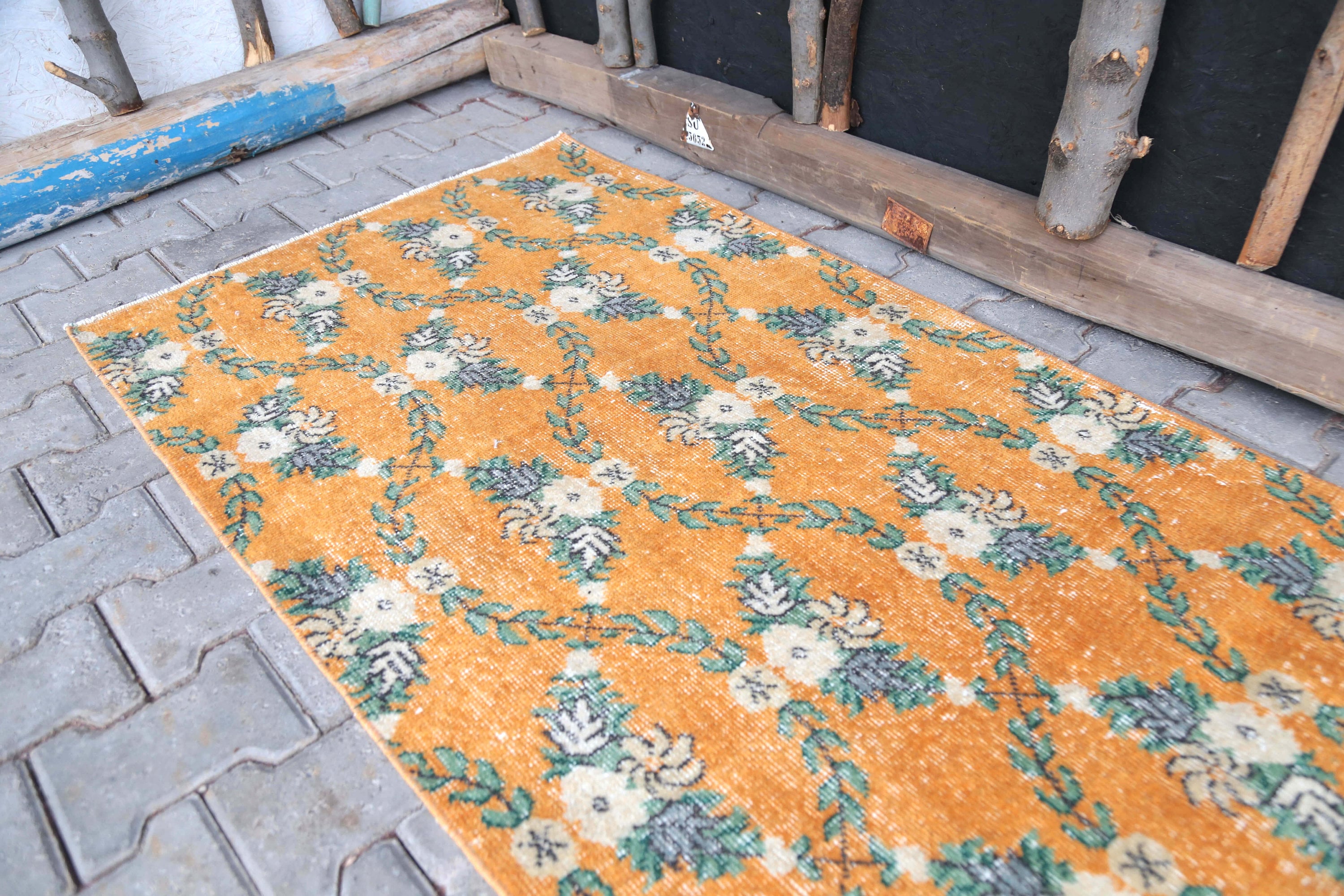 2.8x8.8 Ft TURKISH RUNNER RUG Entryway Rug Floral Rug | Etsy