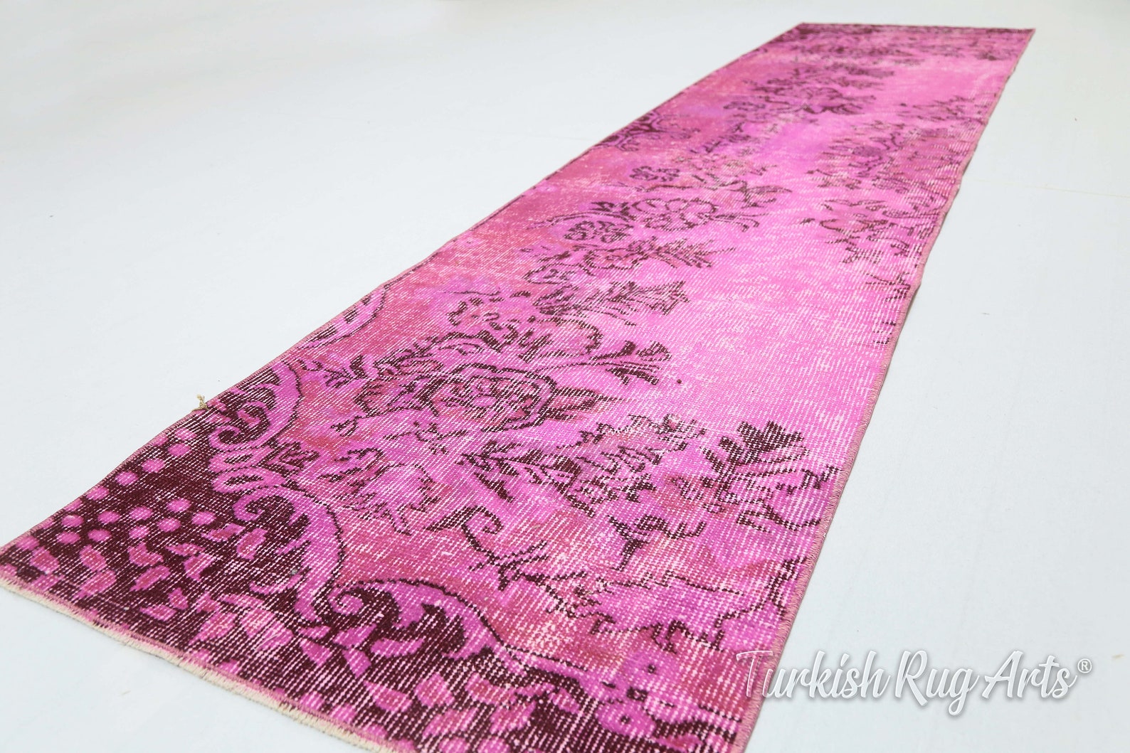 2.2x8.9 Ft NARROW PINK HALLWAY Rug Turkish Runner Rug Boho - Etsy