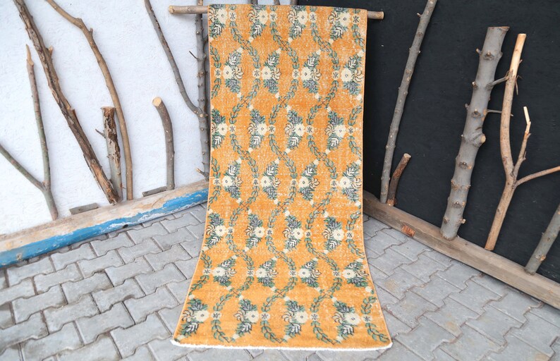 2.8x8.8 Ft TURKISH RUNNER RUG Entryway Rug Floral Rug - Etsy