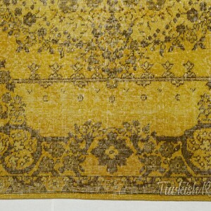 5.2x9 Ft, YELLOW, VINTAGE Rug, TURKISH Rug, Handmade, Bohemian, Wool ...