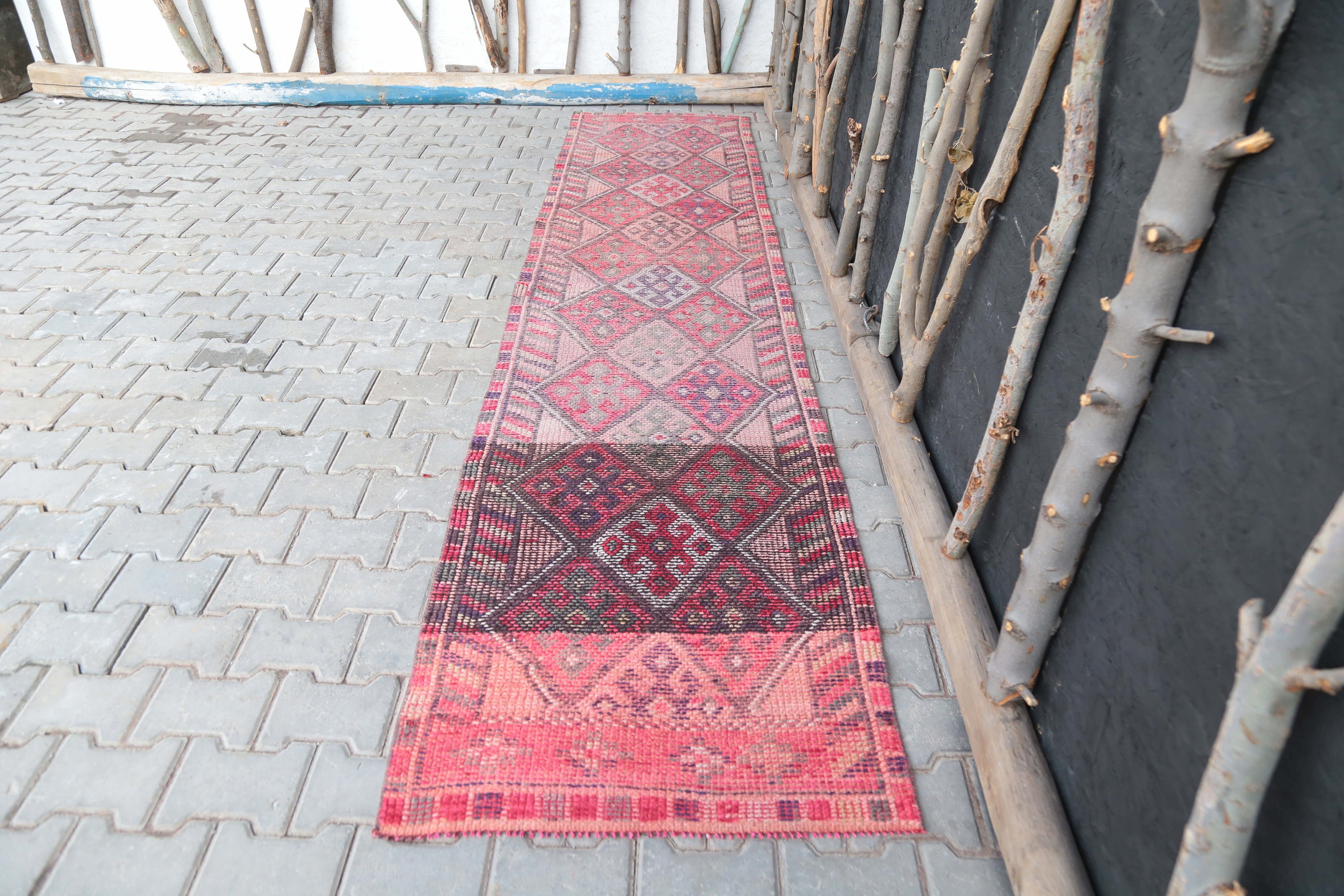 2.7x11.8 ft. TURKISH RUNNER Rug Vintage Handmade Rug Wool | Etsy