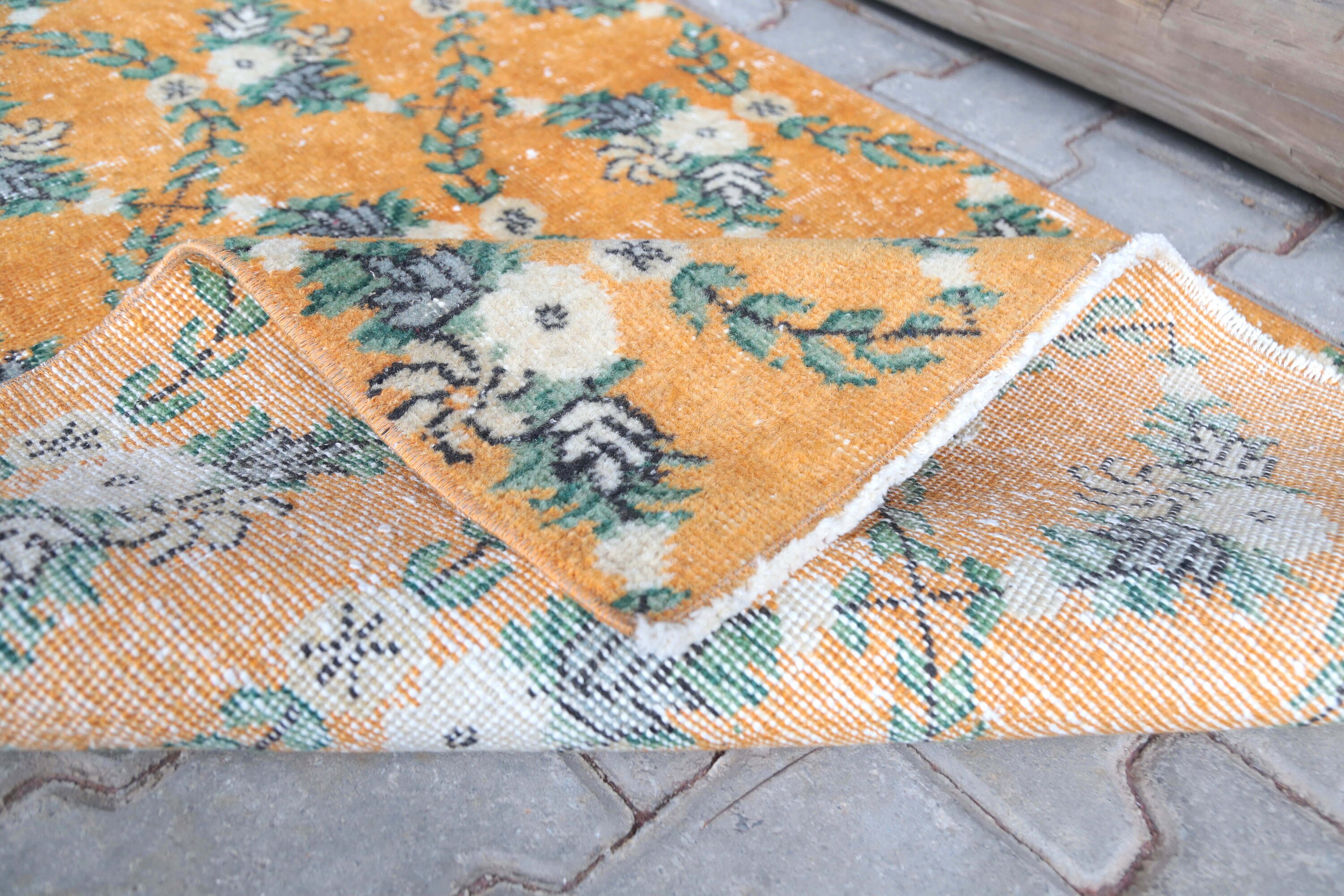 2.8x8.8 Ft TURKISH RUNNER RUG Entryway Rug Floral Rug | Etsy